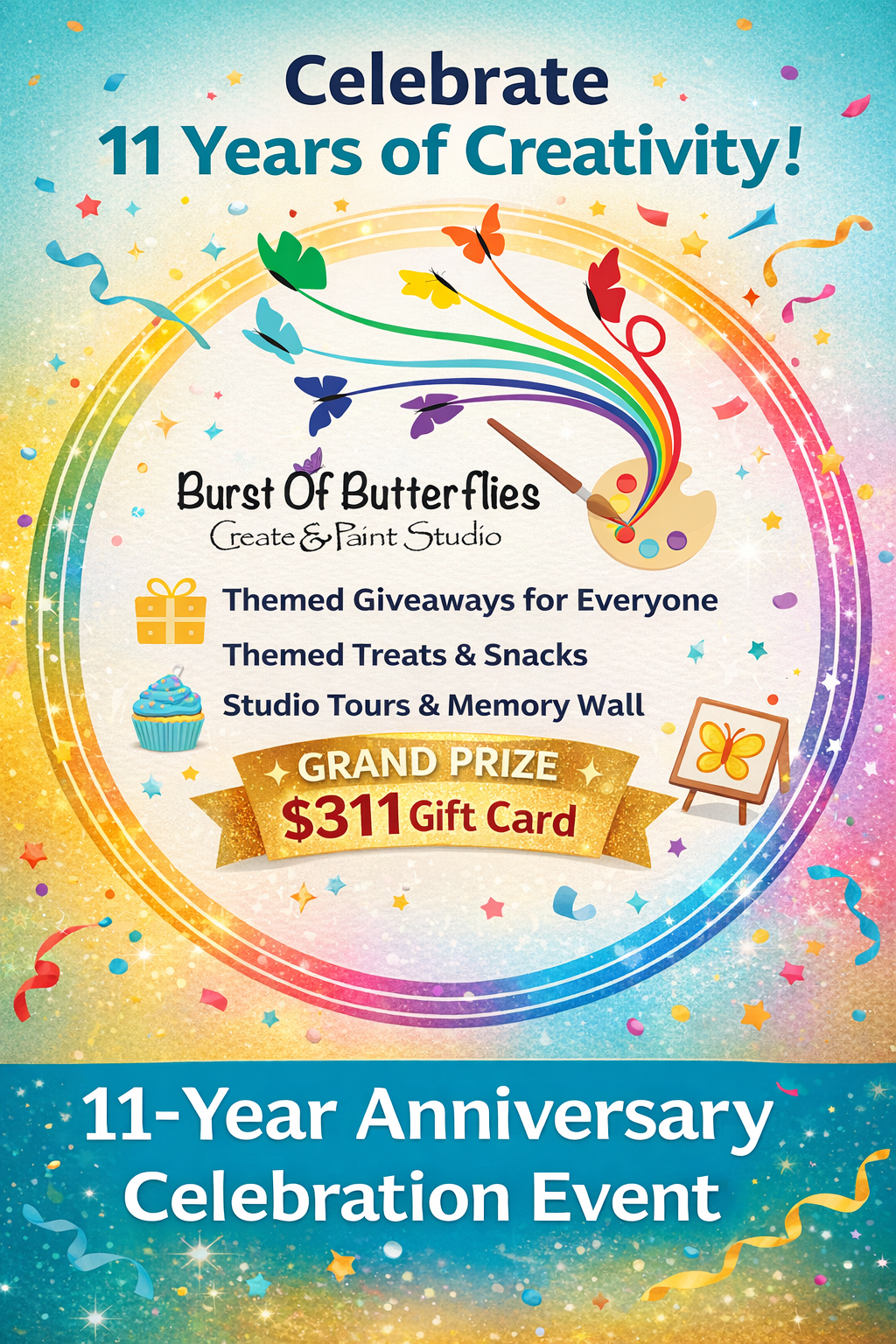 11-Year Anniversary Celebration Event - Burst Of Butterflies Create ...